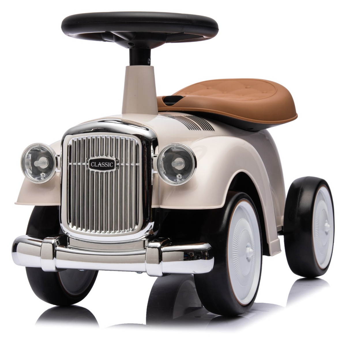 Eco Toys Retro Wit Loopauto | MamaLoes