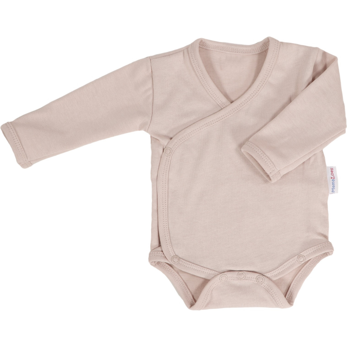 MamaLoes Zand Maat 56 Lange Mouw Overslag Romper | MamaLoes